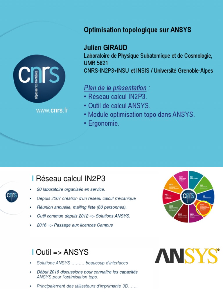 Optimisation topologique avec ANSYS | PDF | Optimisation mathématique ...