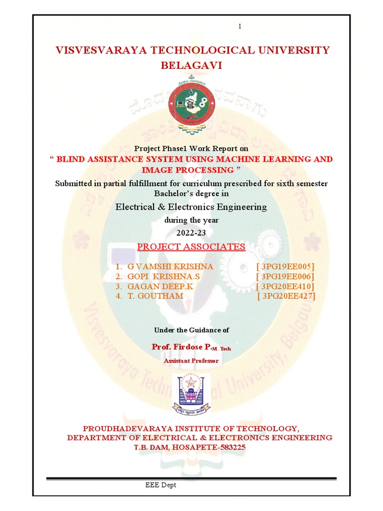 Blind Assistance System Using ML & Image Processing | PDF | Raspberry Pi | Computer Vision