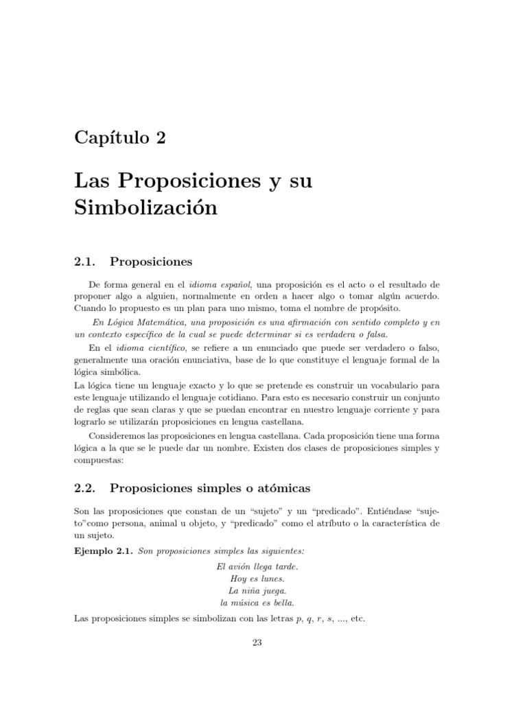 Lógica - 2 - Proposiciones | PDF | Proposición | Si y solo si