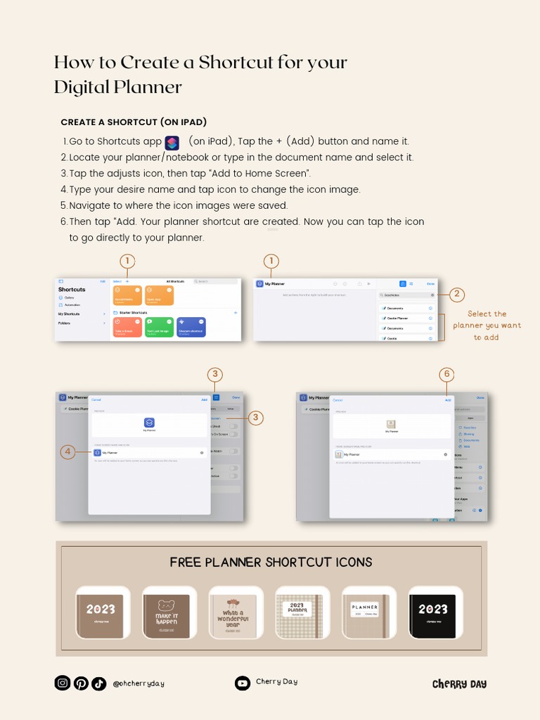 05 - How To Create A Shortcut For Your Digital Planner | PDF