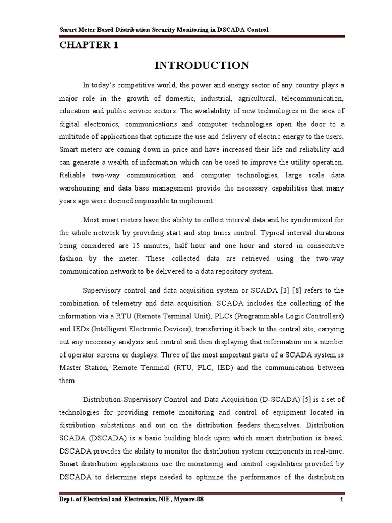 Main Report2 | PDF | Scada | Electric Power Distribution