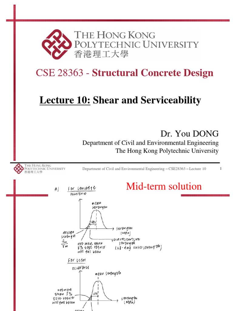 CSE 28363 - Structural Concrete Design: Lecture 10: Shear and ...