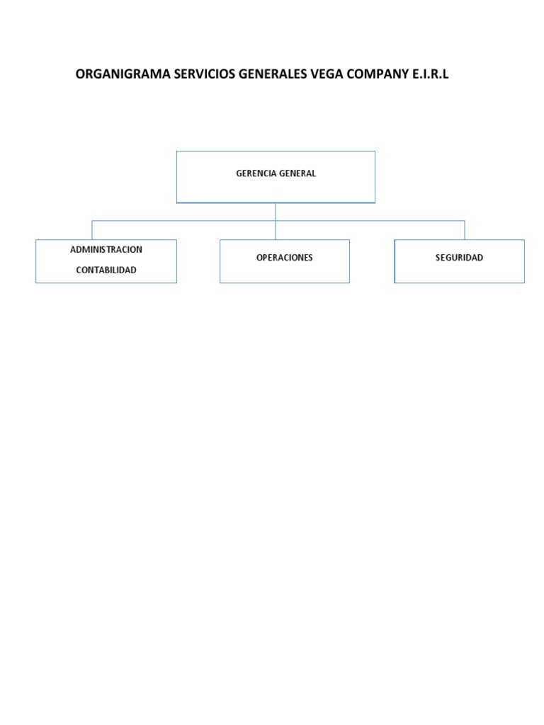Organigrama Vega Company E.I.R.L. | PDF