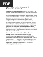 Mecanismos de Participación Ciudadana | PDF | Participación pública | Democracia