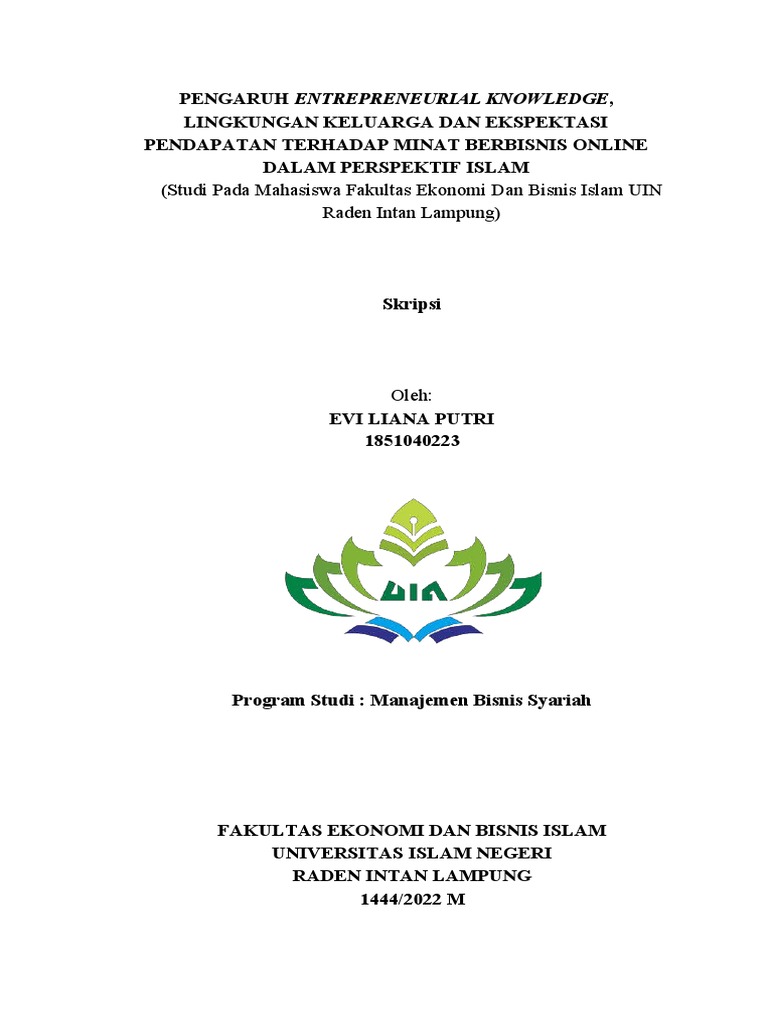 Raden Intan Lampung) | PDF