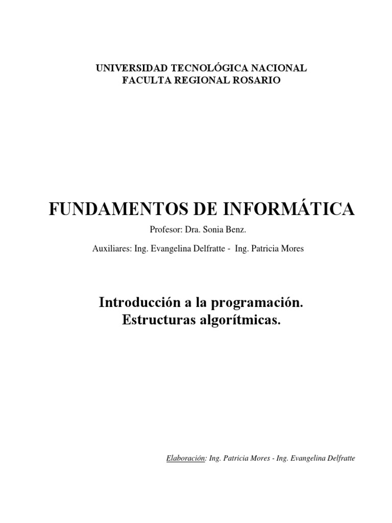 Fundamentos de Informatica | PDF | Algoritmos | Lenguaje de programación