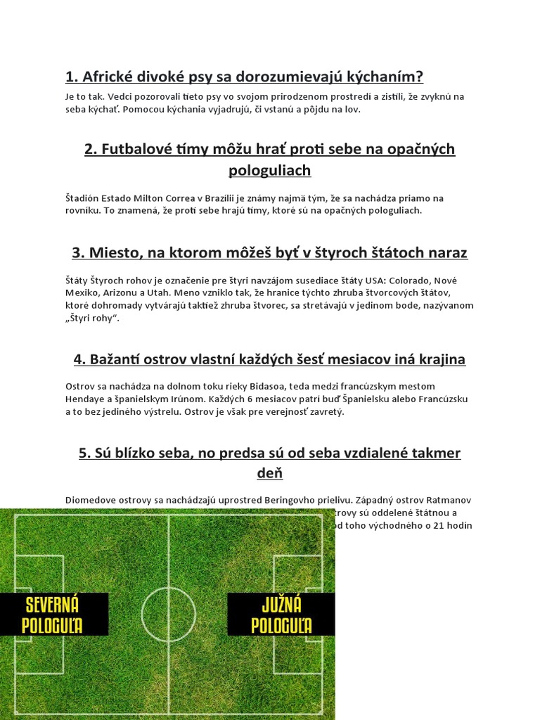 Informatika 5 Zaujímavostí Sveta | PDF