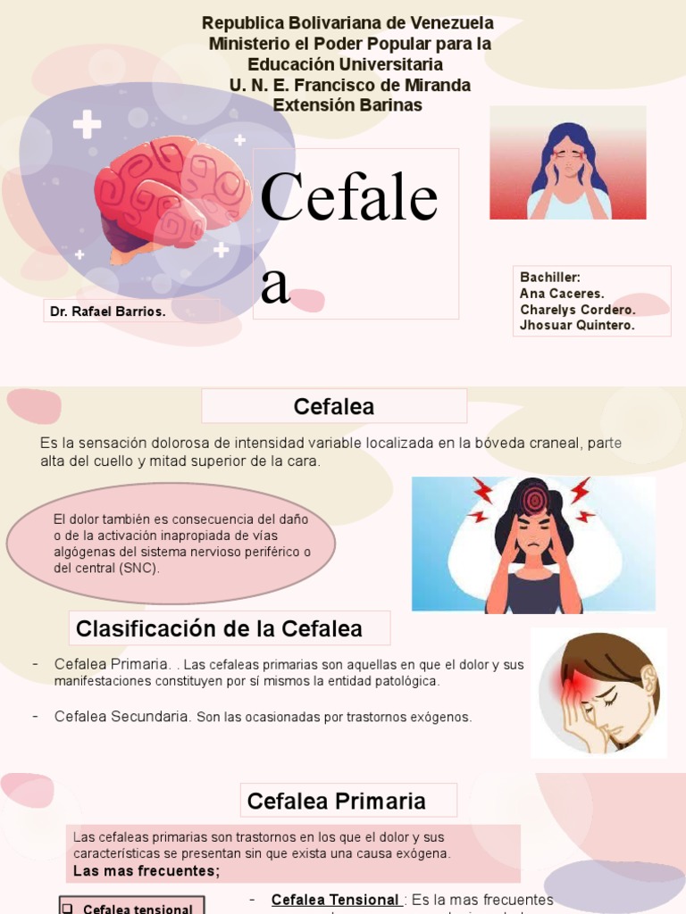 CEFALEA | PDF | Dolor de cabeza | Migraña