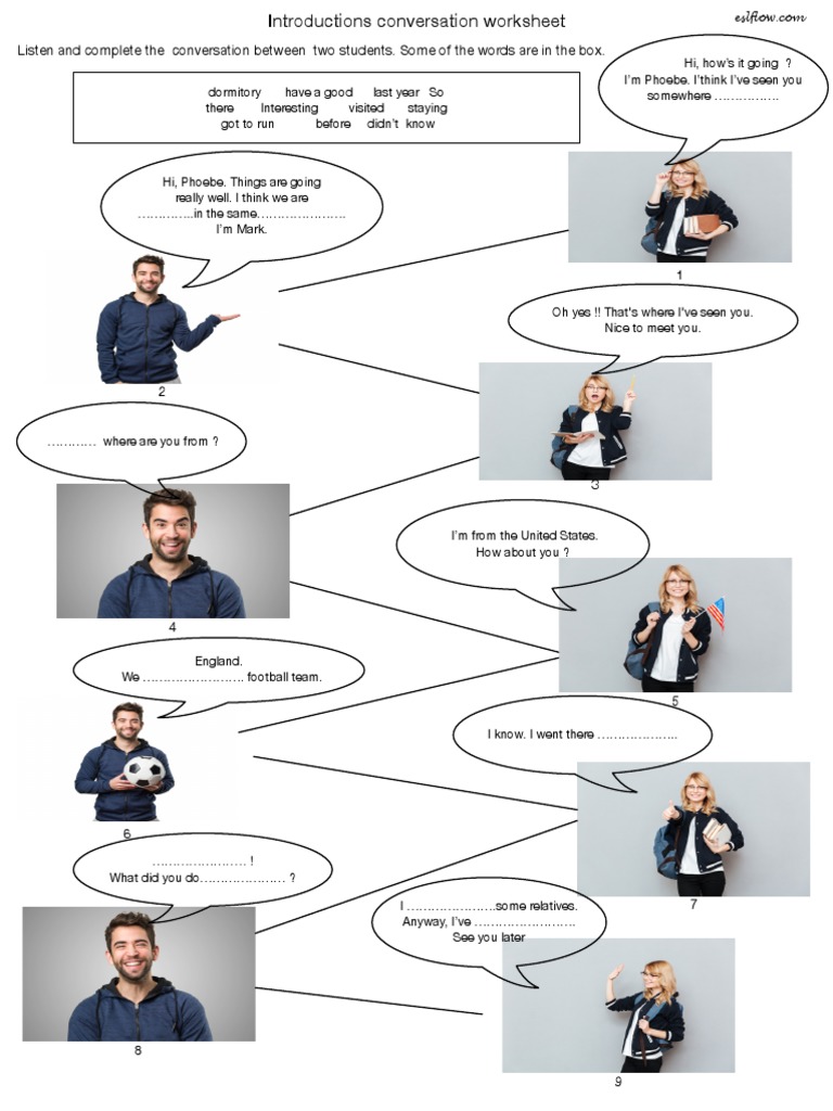 ESL Conversation Worksheet | PDF