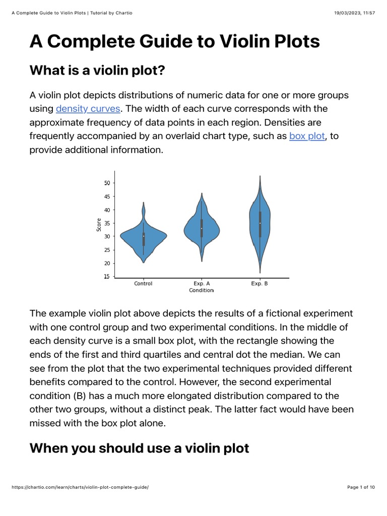 A Complete Guide To Violin Plots Tutorial by Chartio | PDF | Histogram ...