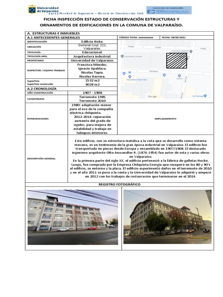 Ficha Estado de Conservación Inmuebles | PDF | edificio