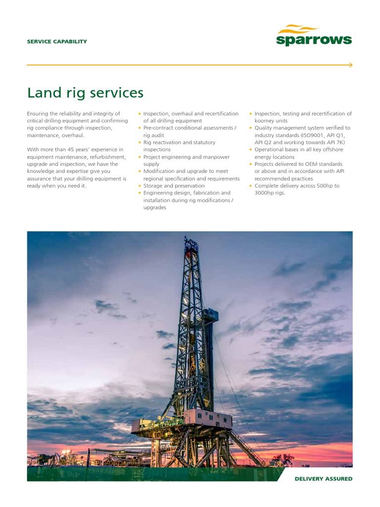 Land Rig | PDF | Crane (Machine) | Oil Well