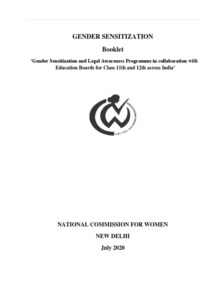 Booklet - Gender Sensitization - 0 | PDF | Gender | Gender Studies