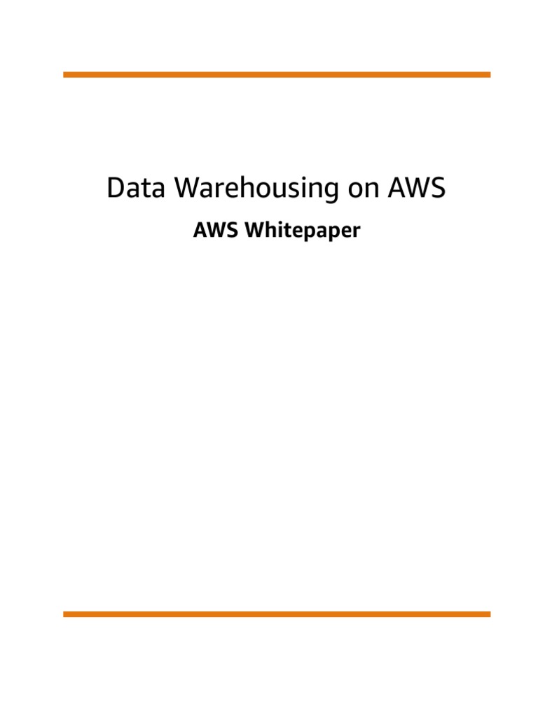 Data Warehousing On AWS | PDF | Data Warehouse | Databases