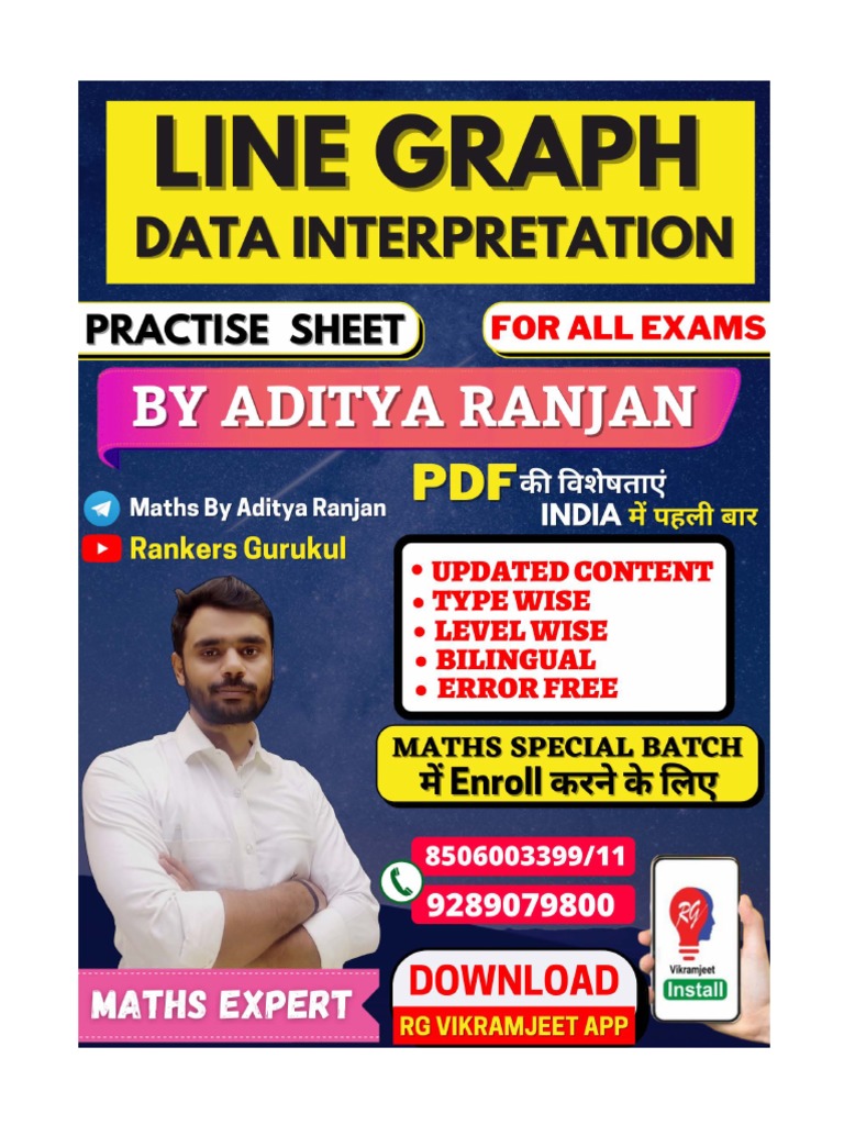 296 Data Interpretation D I MATHEMATICS LINE GRAPH D I PRACTISE | PDF