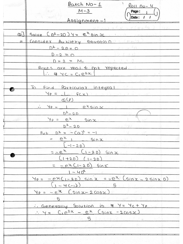Roll No 4 Assignment 1 M3 | PDF