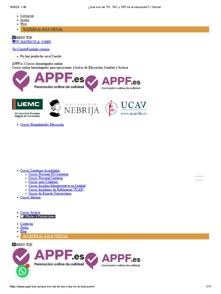 ¿Qué Son Las TIC, TAC y TEP en La Educación_ _ Tutorial | PDF | Tecnología de información y ...