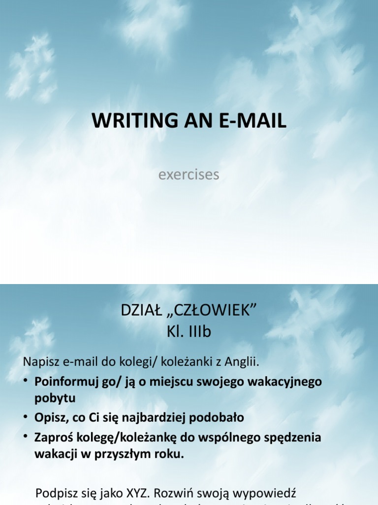 Writing An E-Mail | PDF