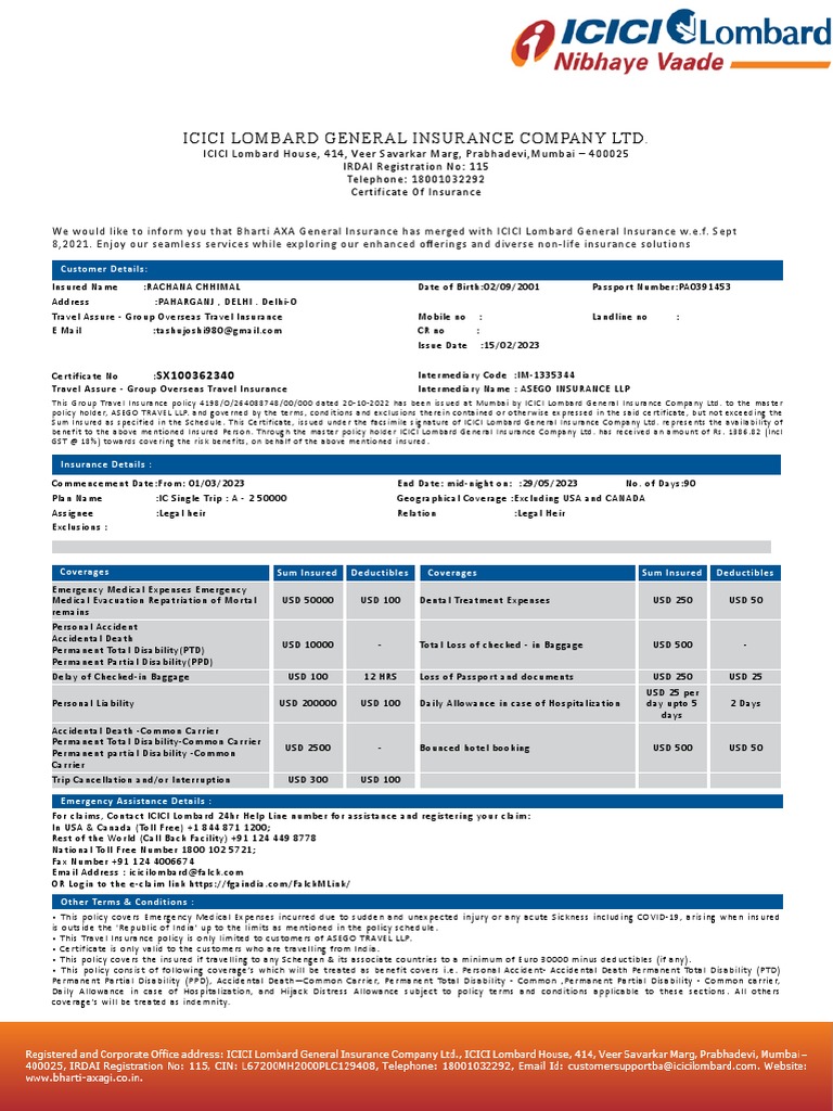 Icici Lombard General Insurance Company LTD | PDF | Business | Service ...
