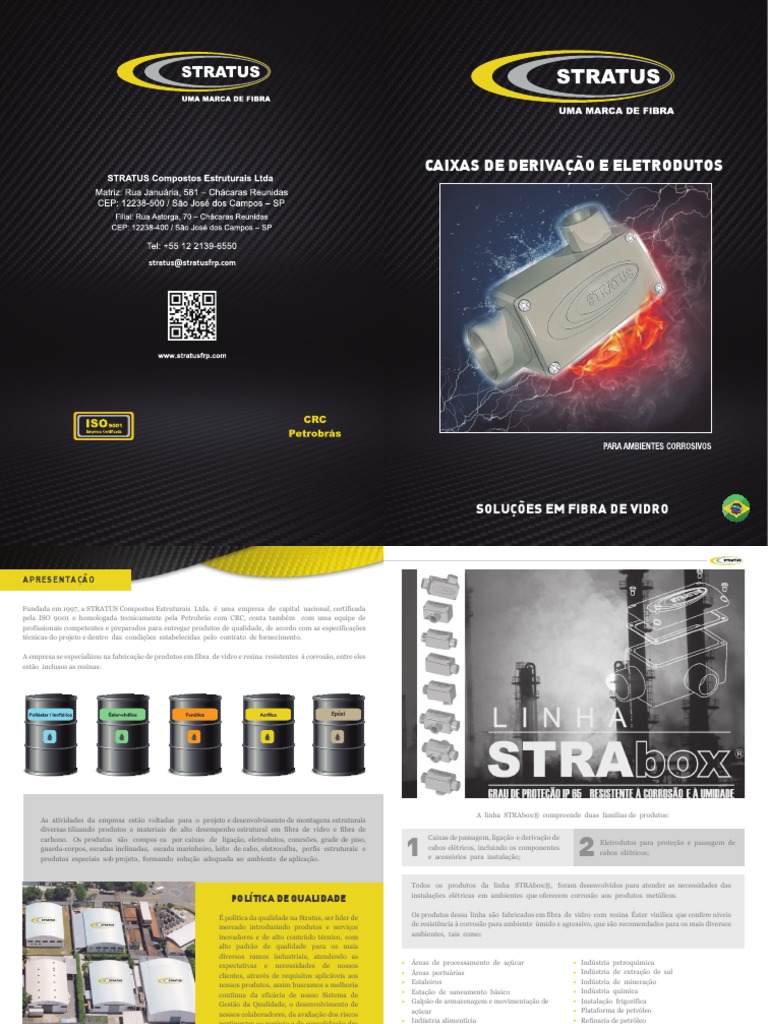 Catalogo Stratus Strabox Fibra de Vidro | PDF | Corrosão | Parafuso