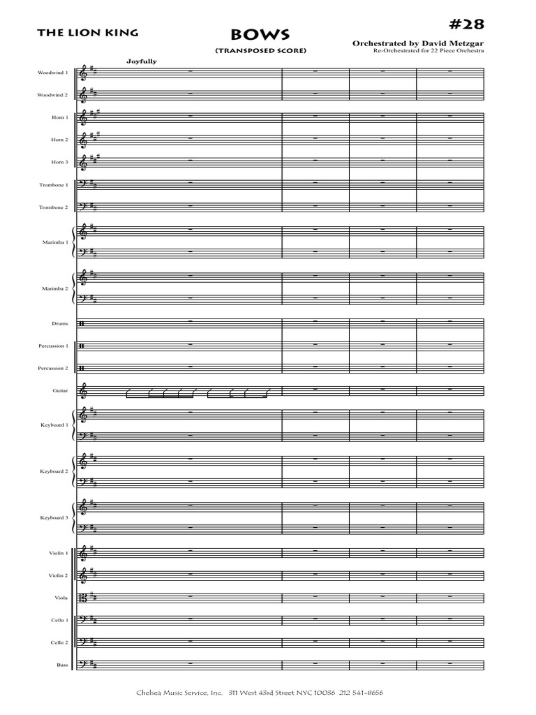 #28-Bows - The Lion King 28 PDF | PDF | Classical Music Groups | Music ...