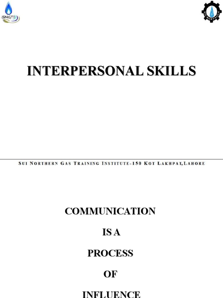 Interpersonal Skills | PDF | Communication | Nonverbal Communication