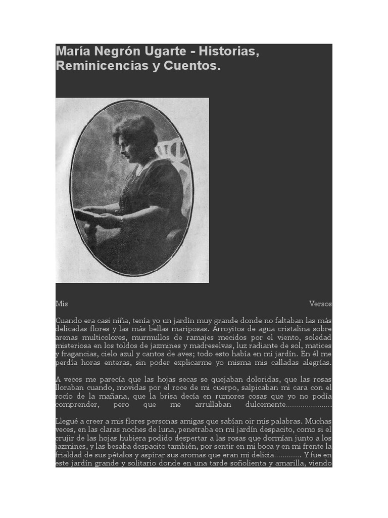 Recuerdos Poéticos de María Negrón | PDF
