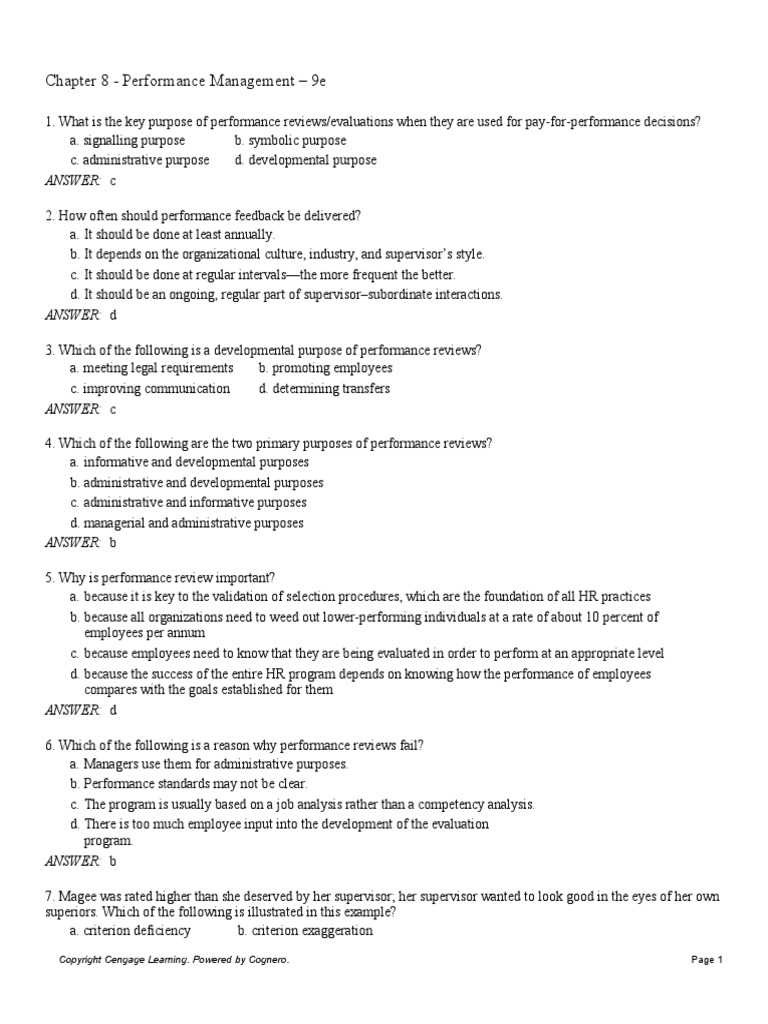 Chapter - 8 - Performance - Management - 9e | PDF | Performance ...