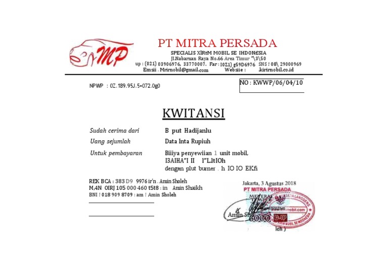 Kwitansi Sewa | PDF