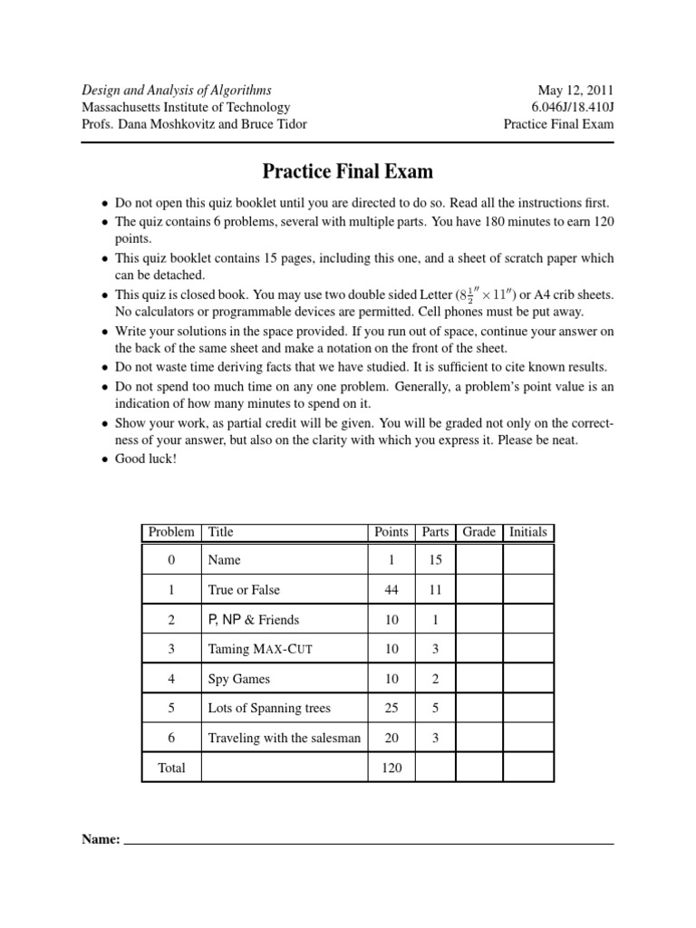 Practice Final Exam: AX UT | PDF | Discrete Mathematics | Combinatorics