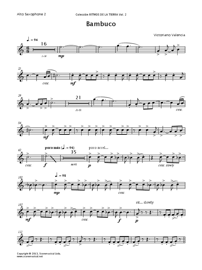 Bambuco - Alto Saxophone 2 | PDF