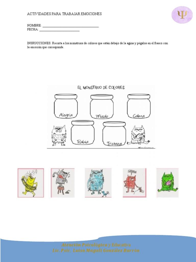 Actividades de Monstruo de Colores PDF | PDF | Color