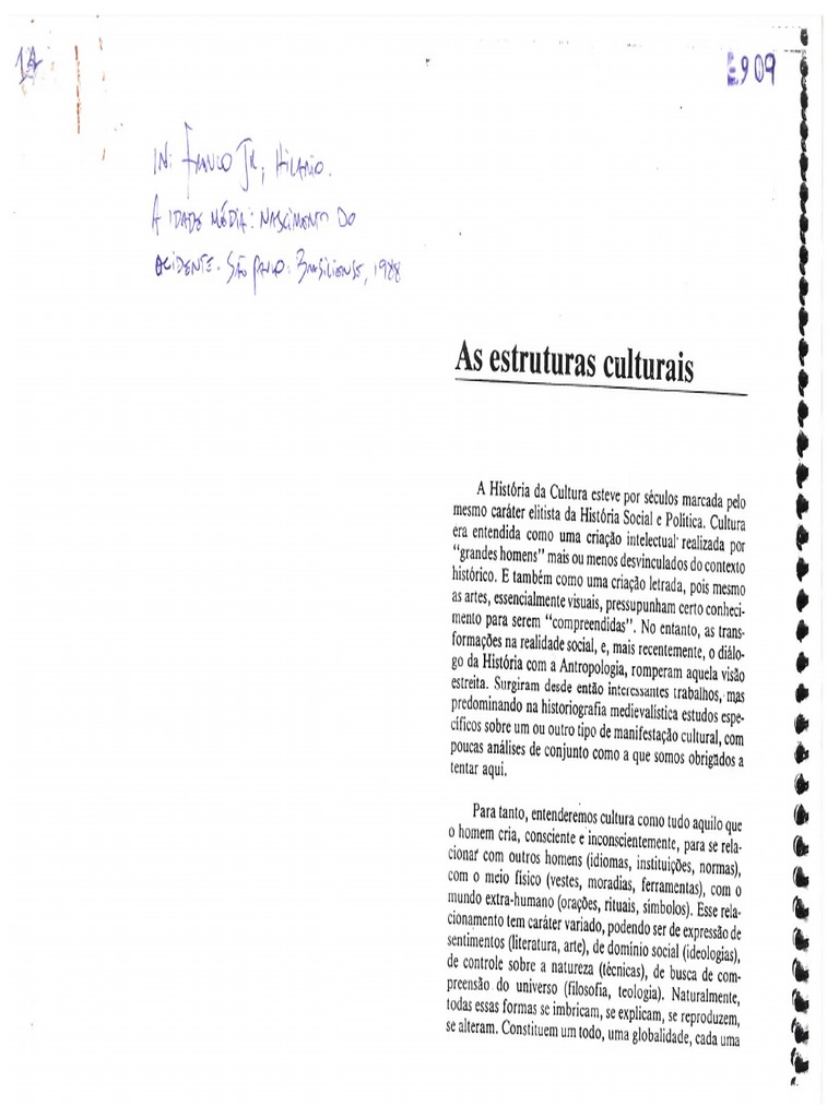 Franco JR - Estruturas Culturais | PDF