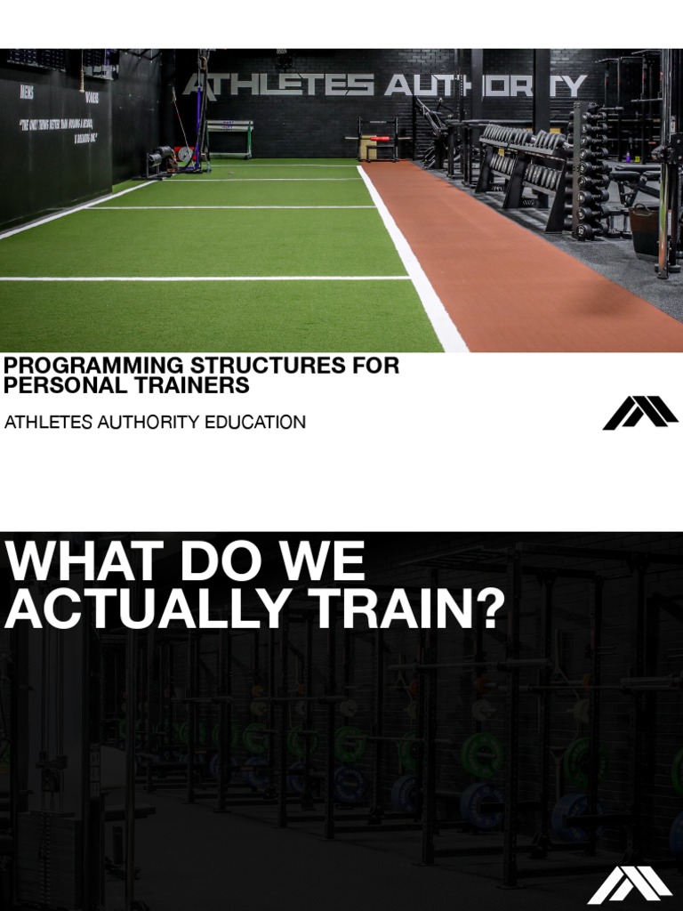 Programming Structures For Personal Trainers: Athletes Authority ...