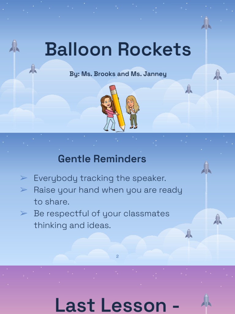 Balloon Rockets - Science Part 5 | PDF