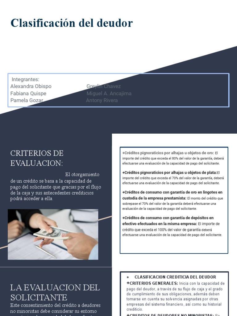 Clasificación Del Deudor - GRUPO1 | PDF | Pagos | Deuda