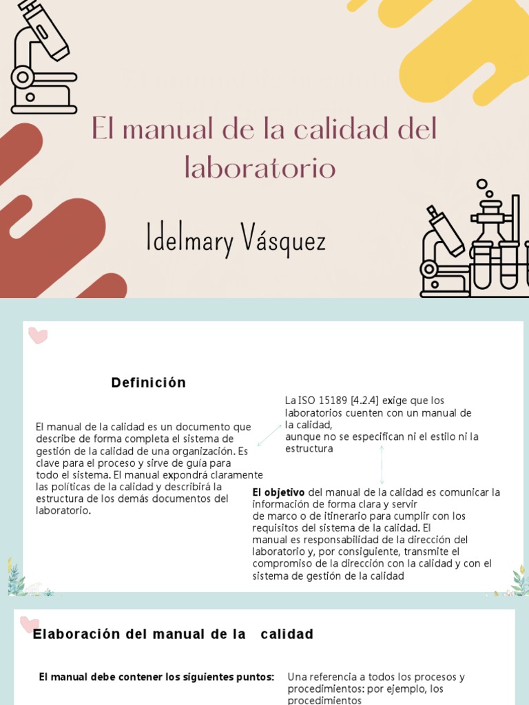 Guía completa para la elaboración y mantenimiento del manual de calidad de un laboratorio | PDF ...