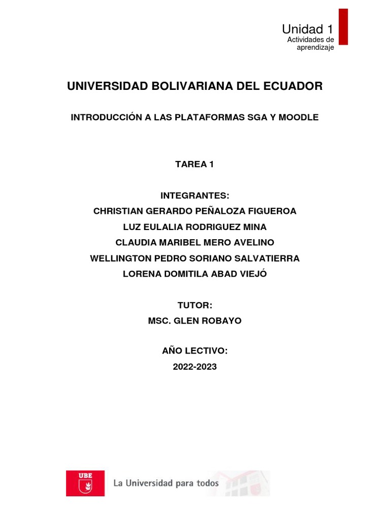 Tarea 1 - Grupo 2 PDF | PDF | Moodle | Foro de Internet