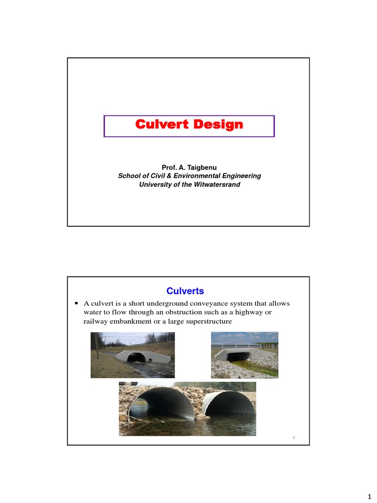 Culverts | PDF | Classical Mechanics | Building Engineering