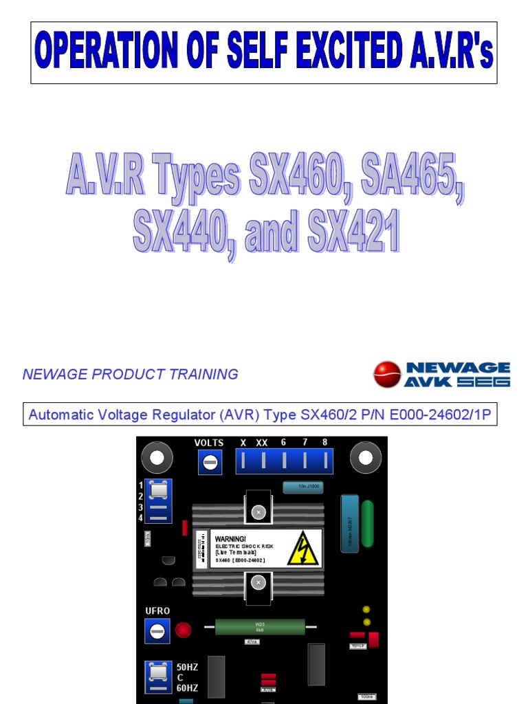 SX460 AVR Manual and Wiring Guide | PDF | Voltage | Power (Physics)