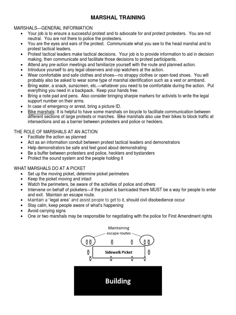 MARSHAL TRAINING With Diagrams | PDF | Police | Traffic