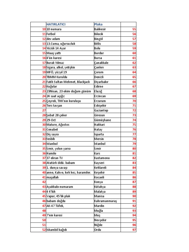 Hatirlatici Plaka | PDF