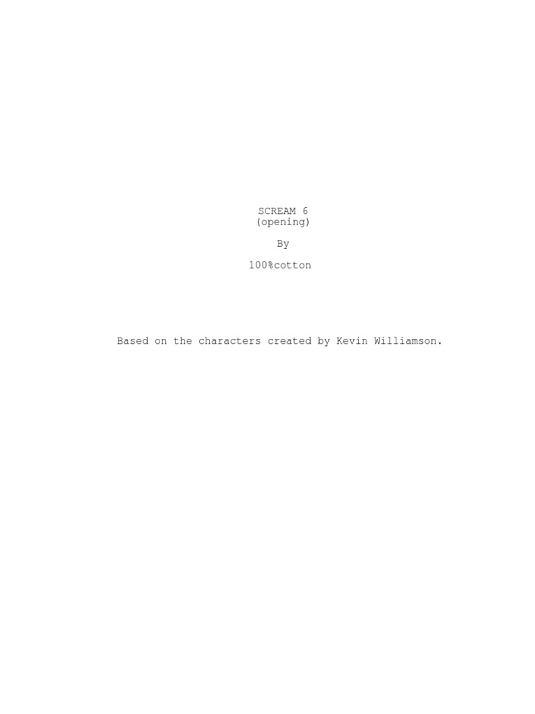 Scream 6 - Opening | PDF