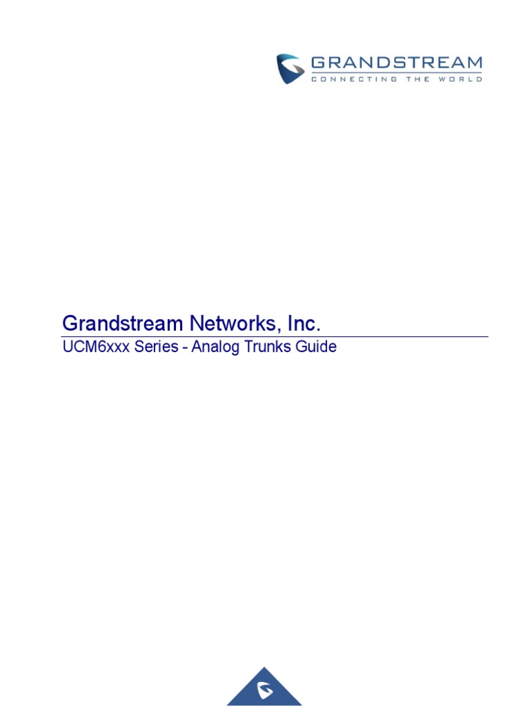 UCM6XXX Analog Trunk Configuration Guide | PDF | Public Switched ...