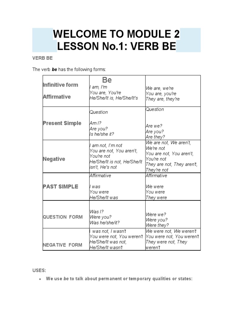 Verb Be Verb To Be Pdf Linguistic Typology Linguistics