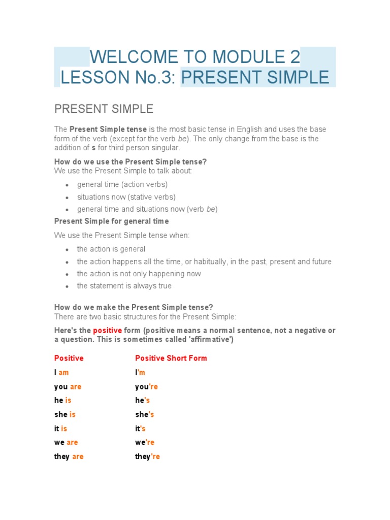Present Simple | PDF | Grammatical Tense | Language Families