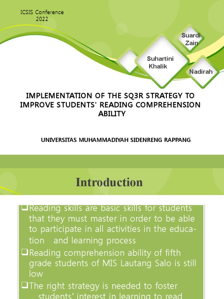 Improving Fifth Grade Students' Reading Comprehension Ability Through the Implementation of the ...
