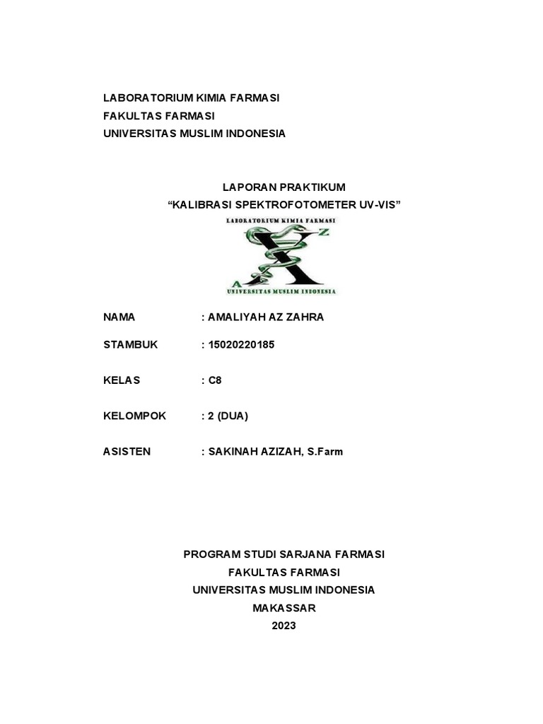 Laporan Kalibrasi Spektrofotometer UV-Vis | PDF