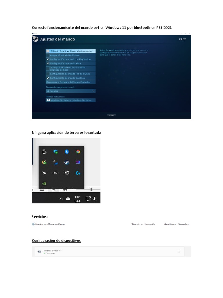Correcto Funcionamiento Del Mando ps4 en Windows 11 Por Bluetooth en ...