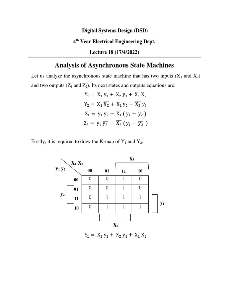 Asynchronous State Machines Analysis | PDF | Algorithms | Computer Programming
